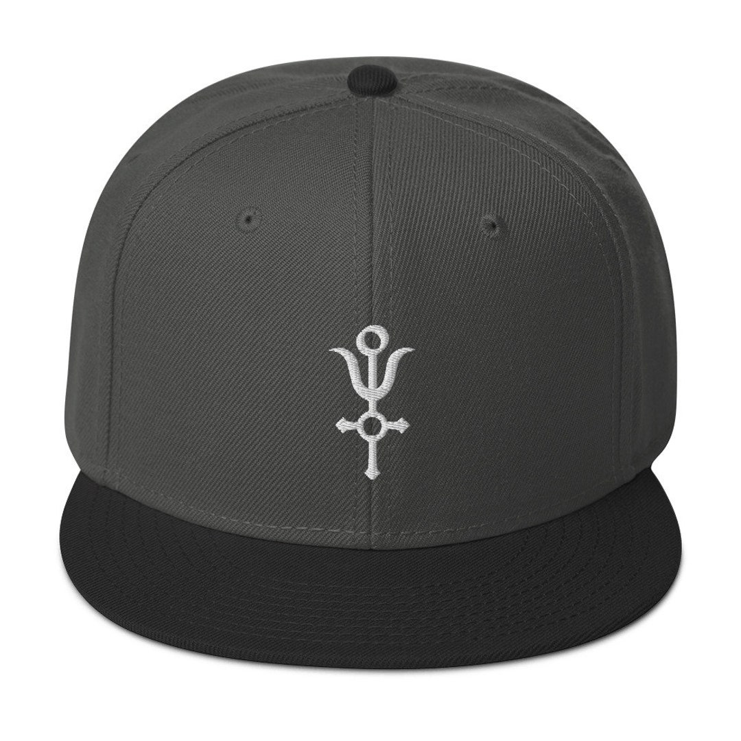 Antimony Alchemy Protection Symbol Embroidered Flat Bill Cap Snapback ...