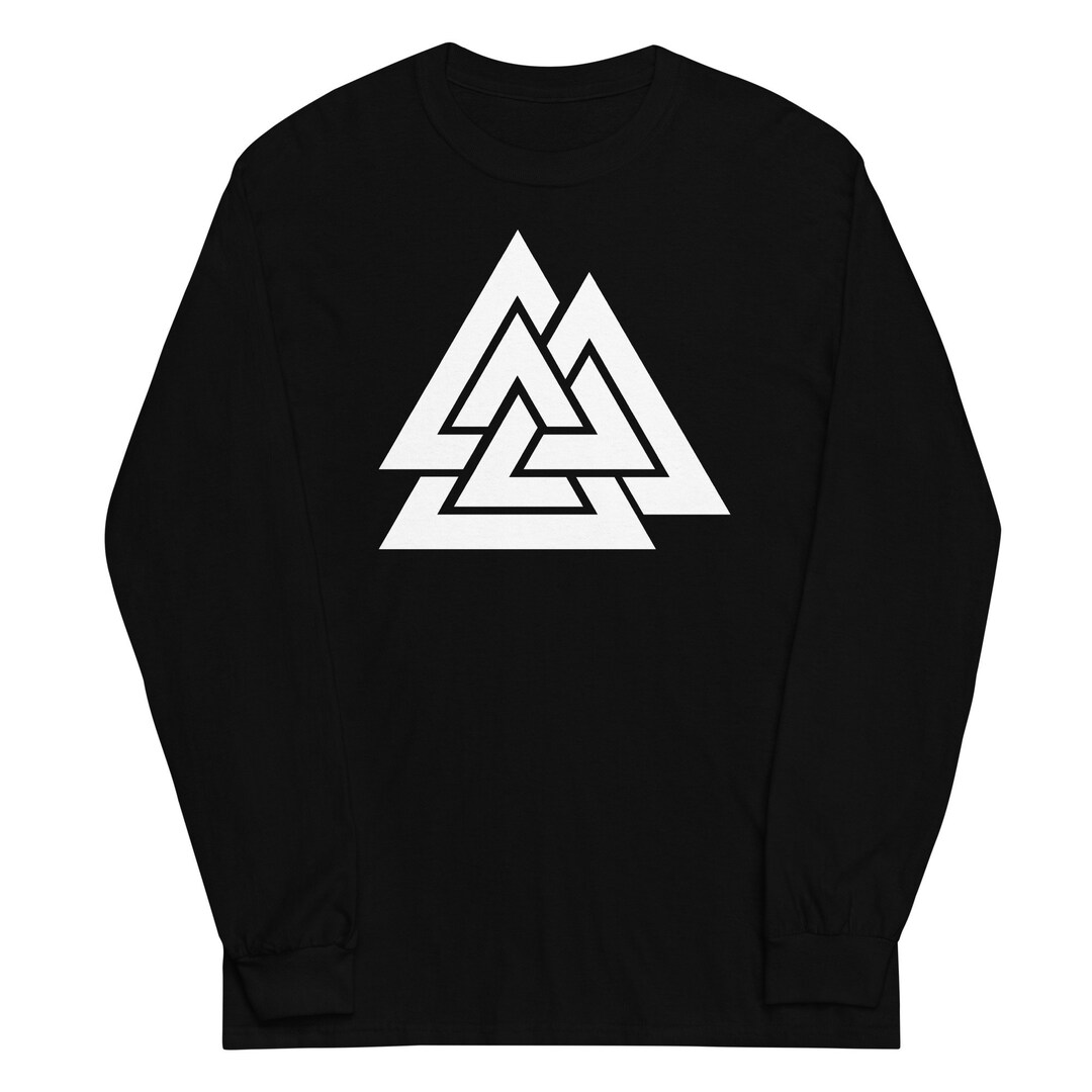 Viking Symbol Valknut Triangles of Power and Glory Long Sleeve Shirt - Etsy