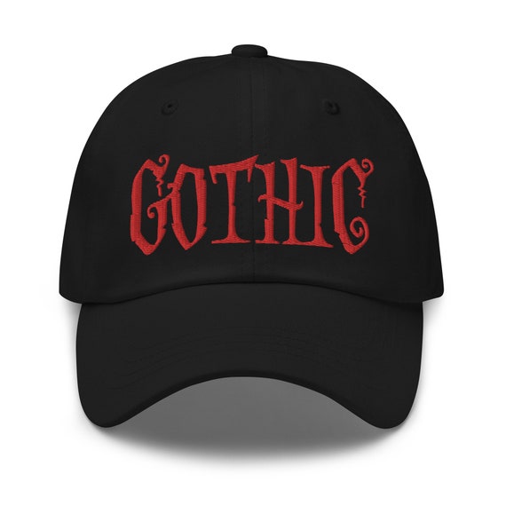 Gothic Dramatic Style Embroidered Baseball Cap Dark Goth - Etsy