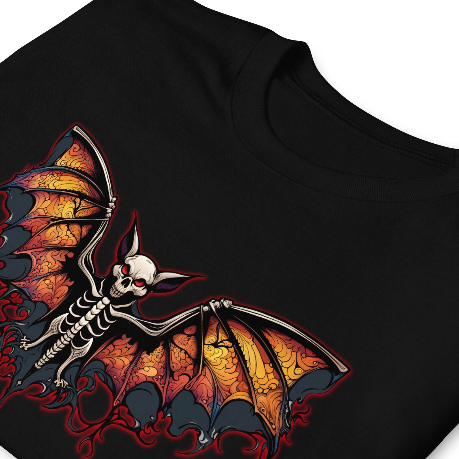 Vampire Bat Skeleton Rib Cage Halloween Short-sleeve T-shirt - Etsy
