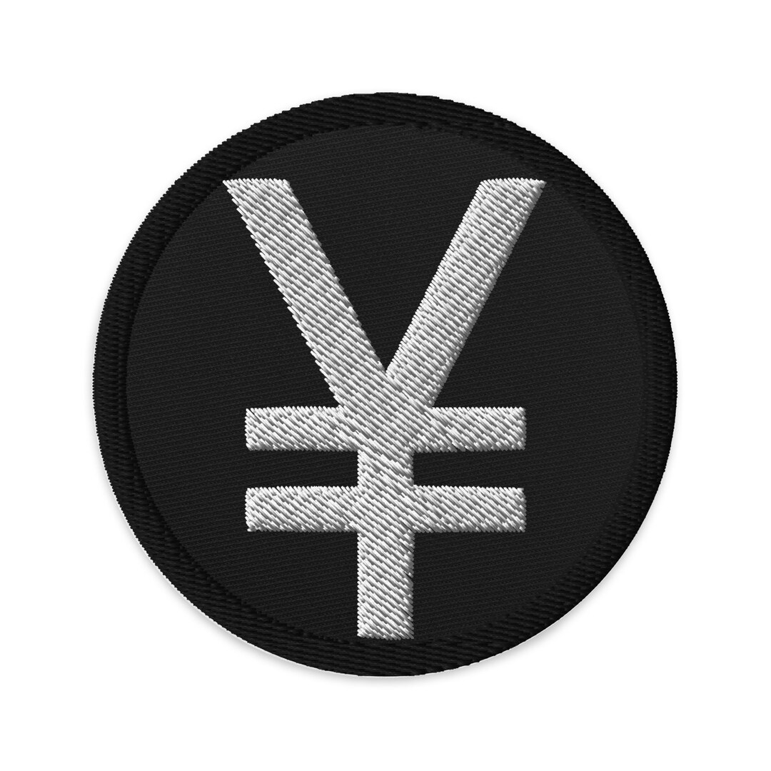 The Yen and Yuan Sign of Money Currency Embroidered Patch - Etsy