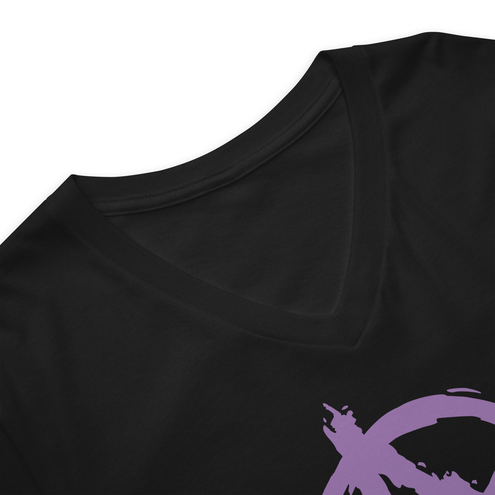 Purple Anarchy is Order Symbol Punk Rock Women’s Short Sleeve V-neck T ...