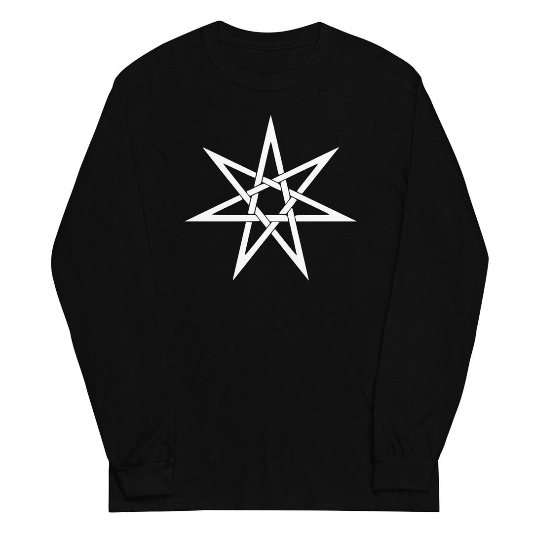 White Woven Elven Star Pagan Witchcraft Symbol Long Sleeve Shirt - Etsy