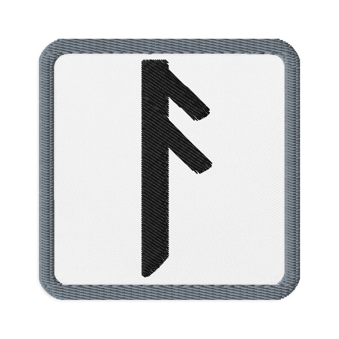 Ansuz Rune Embroidered Patch Viking Wisdom Symbol Iron on Applique ...
