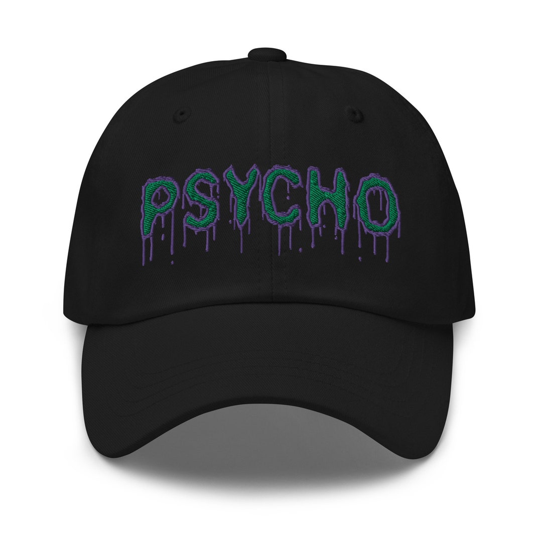 Psychobilly Horror Psycho Embroidered Baseball Cap Scifi Drip Dad Hat ...