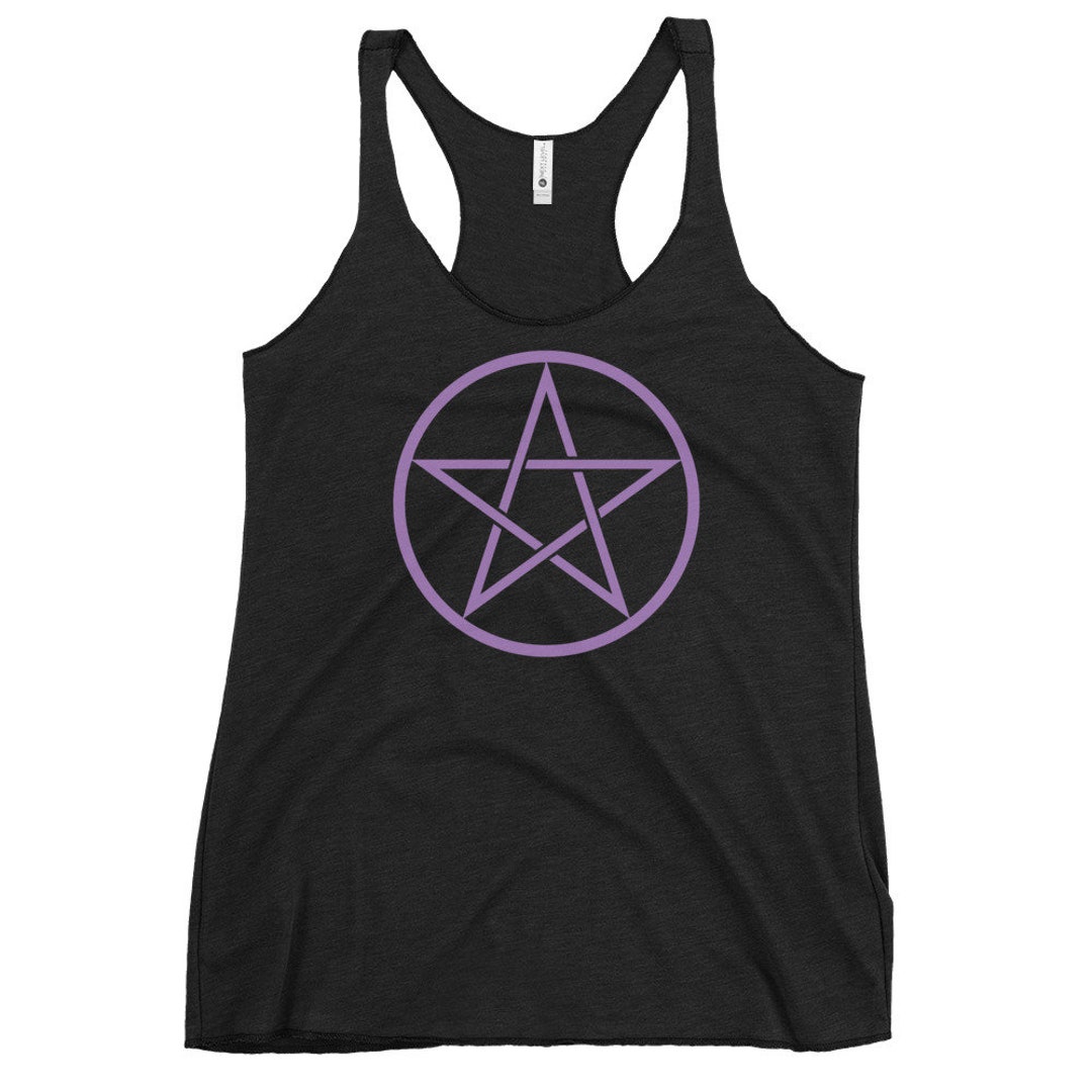 Purple Goth Wiccan Woven Pentagram Women's Racerback Tank Top Shirt - Etsy