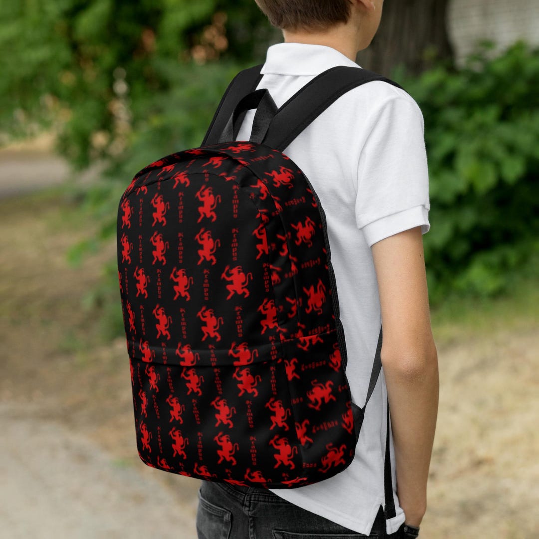 Black Krampus Horror Backpack – Gothic Santa Bag, Dark Christmas Gift ...