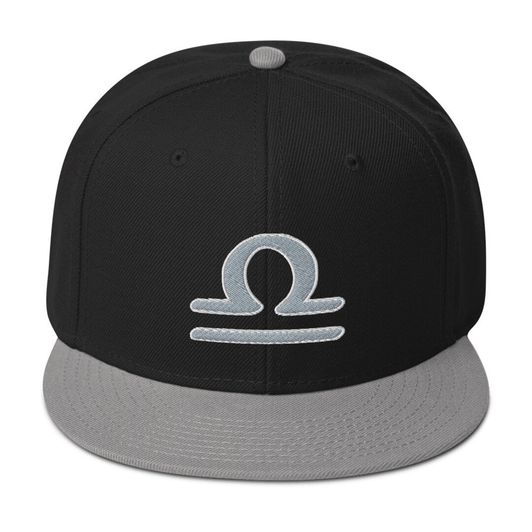 Zodiac Sign Libra Embroidered Flat Bill Cap Snapback Hat Astrology ...