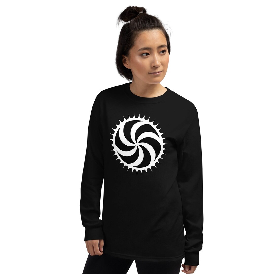 White Deadly Swirl Spike Alchemy Symbol Long Sleeve Shirt - Etsy