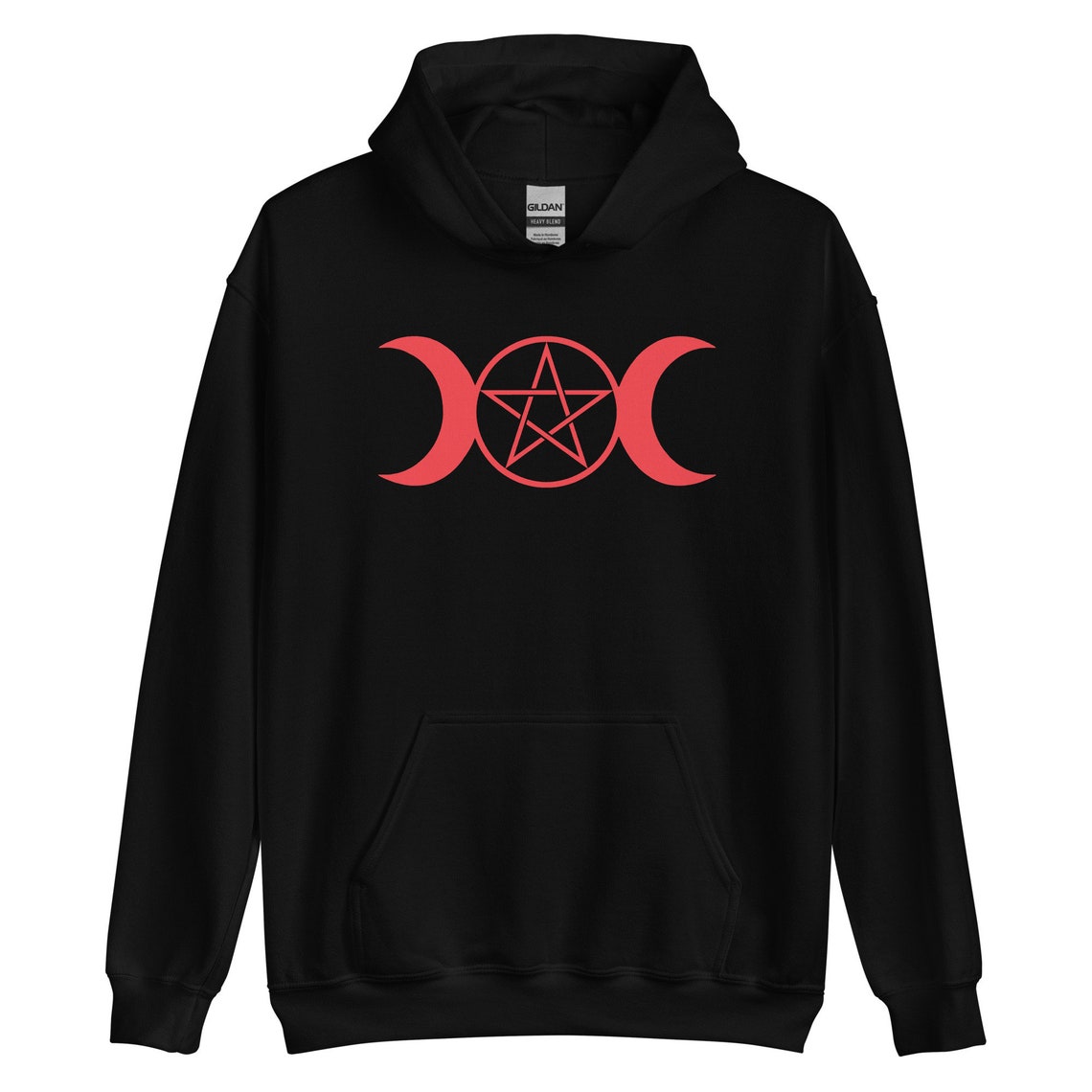 Red Triple Moon Goddess Wiccan Pagan Symbol Unisex Hoodie Sweatshirt - Etsy
