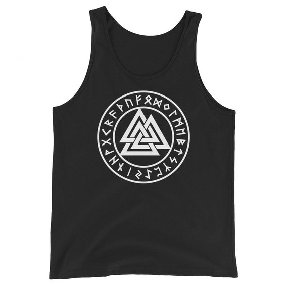 Valknut Symbol With Viking Runes Triangles of Power Men's - Etsy