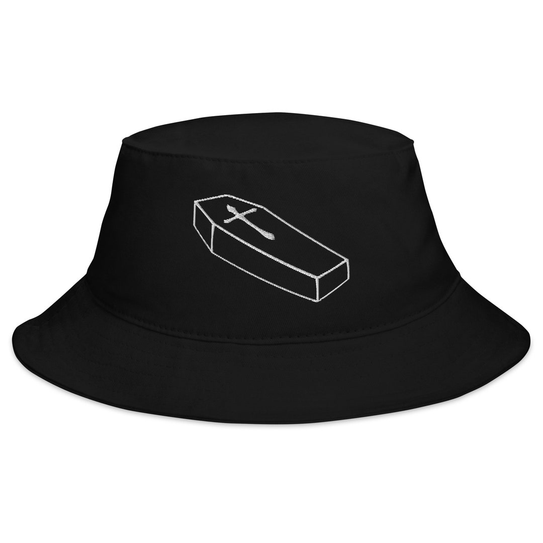Toe Pincher Coffin With Cross Embroidered Bucket Hat - Etsy