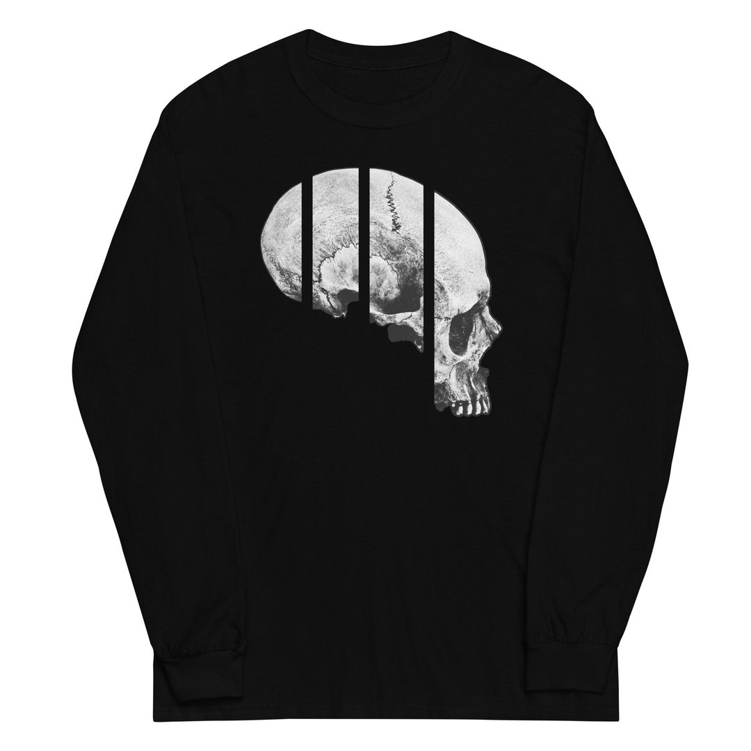 Exploded Elongated Human Skull Long Sleeve Shirt - Etsy