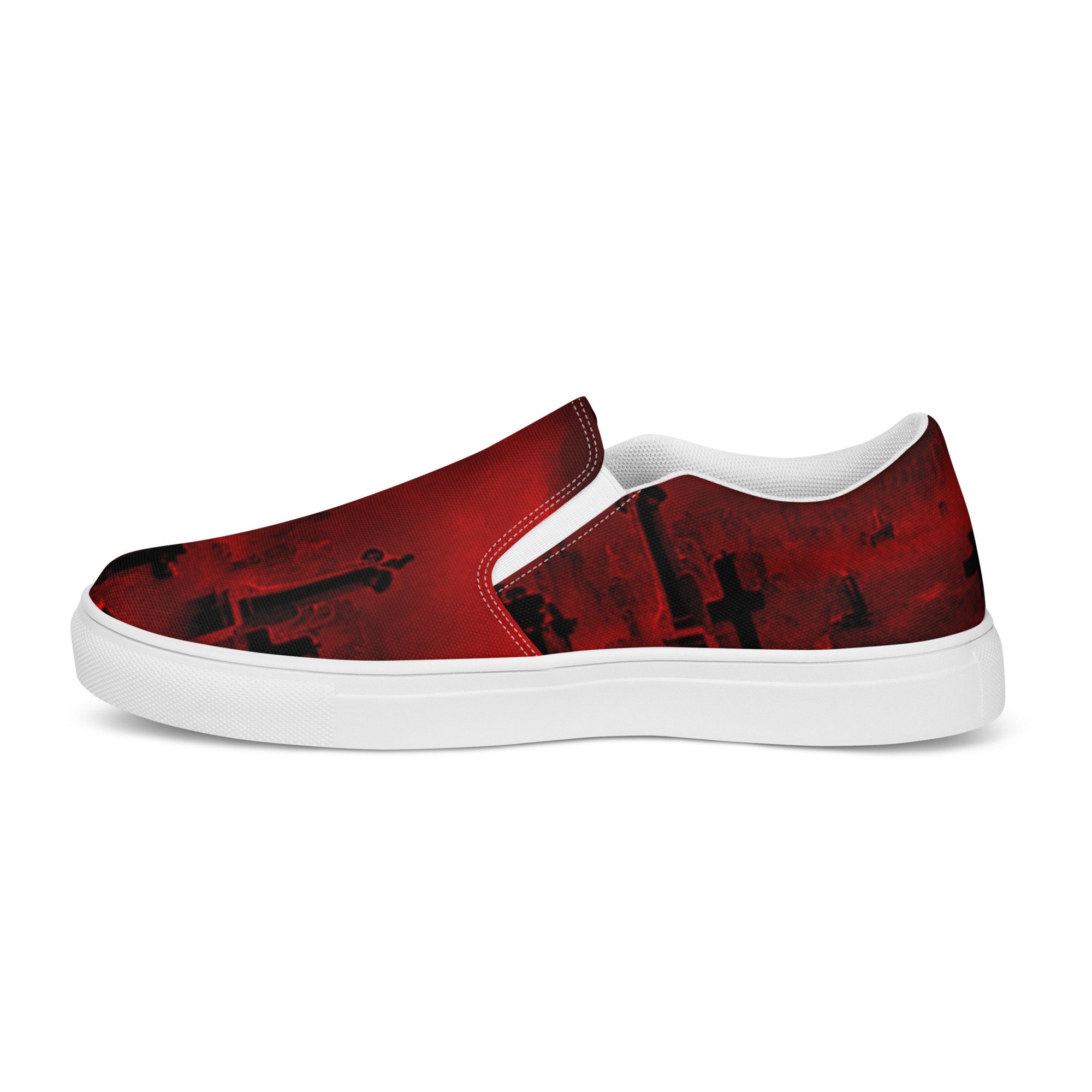 Blood Red Cemetery Tombstone Graveyard Scene Womens Slip-on - Etsy
