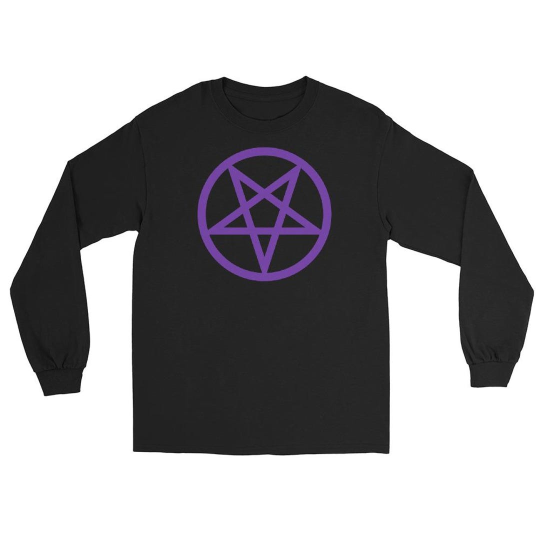 Purple Classic Inverted Pentagram Occult Symbol Long Sleeve Shirt - Etsy