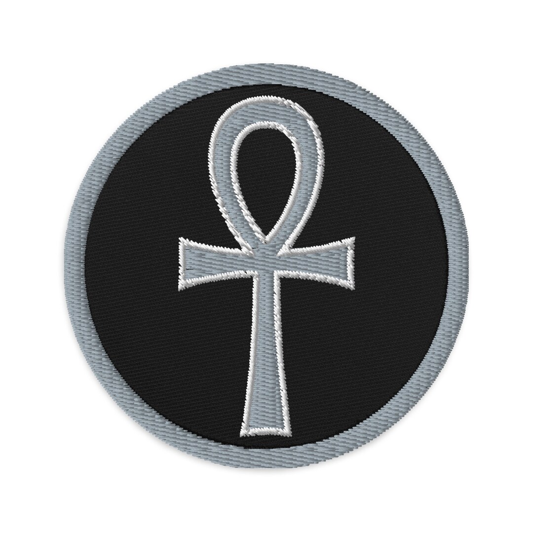 The Key of Life Ankh Ancient Egyptian Culture Embroidered Patch Grey ...