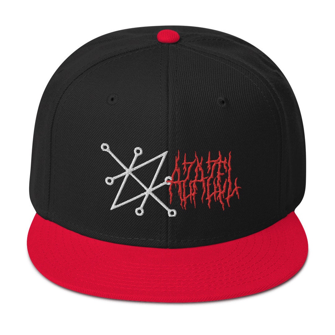 Sigil of Azazel Demon Occult Symbol Embroidered Flat Bill Cap Snapback ...