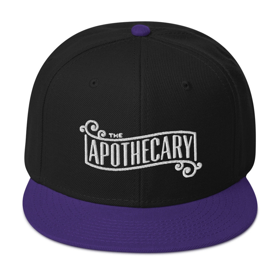 The Apothecary Embroidered Flat Bill Cap Snapback Hat - Etsy