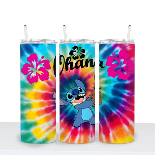 Stitch Color Splash Cartoon Tumbler 20oz Skinny Tumbler - Etsy