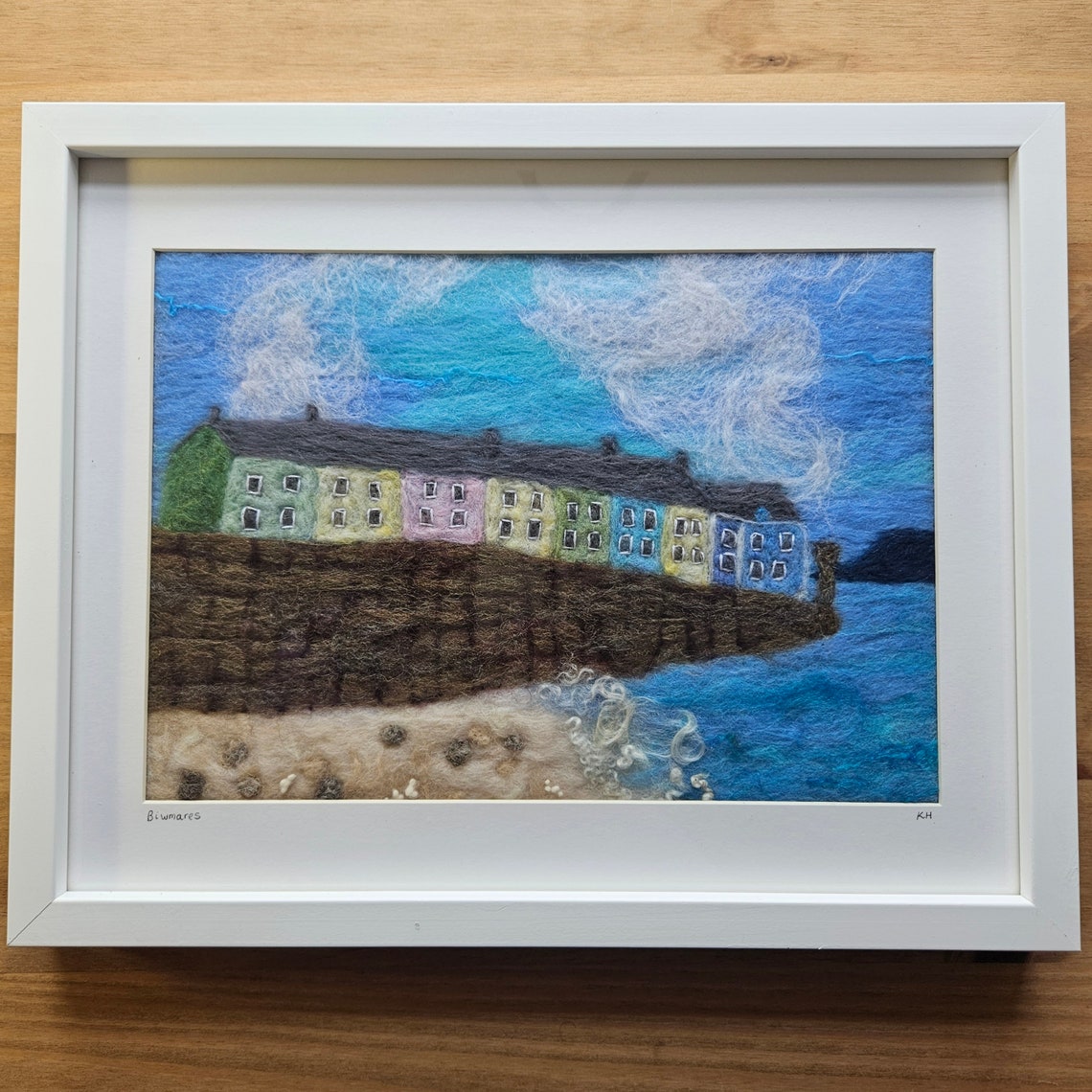 Beumaris Felted Wool Painting, Framed Textile Wall Art, Original - Etsy UK