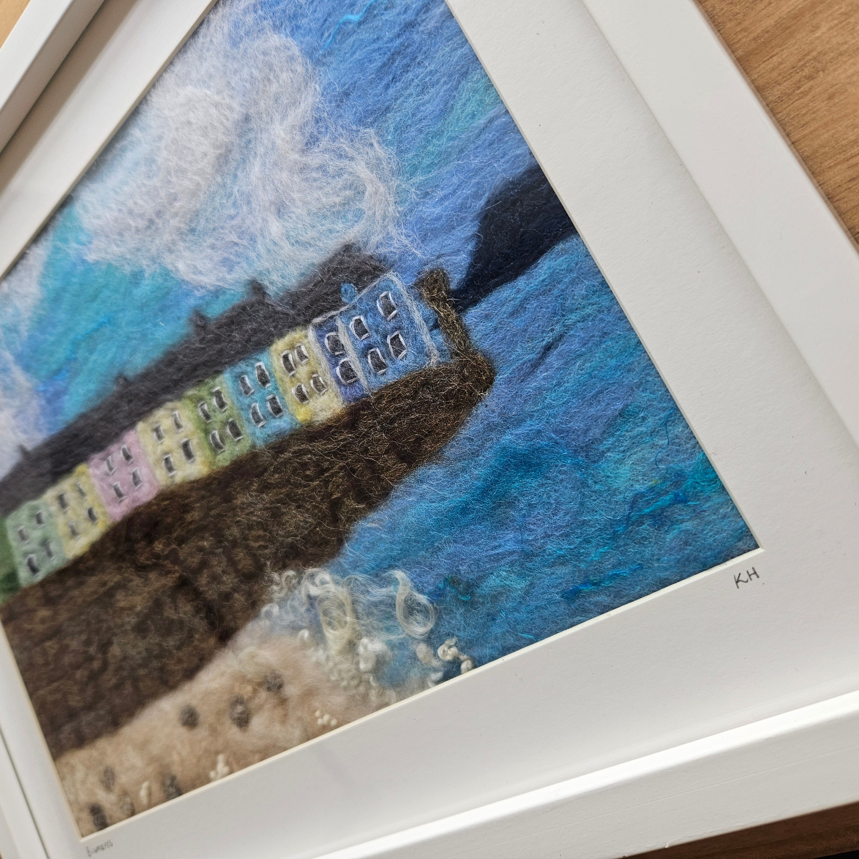 Beumaris Felted Wool Painting, Framed Textile Wall Art, Original - Etsy UK