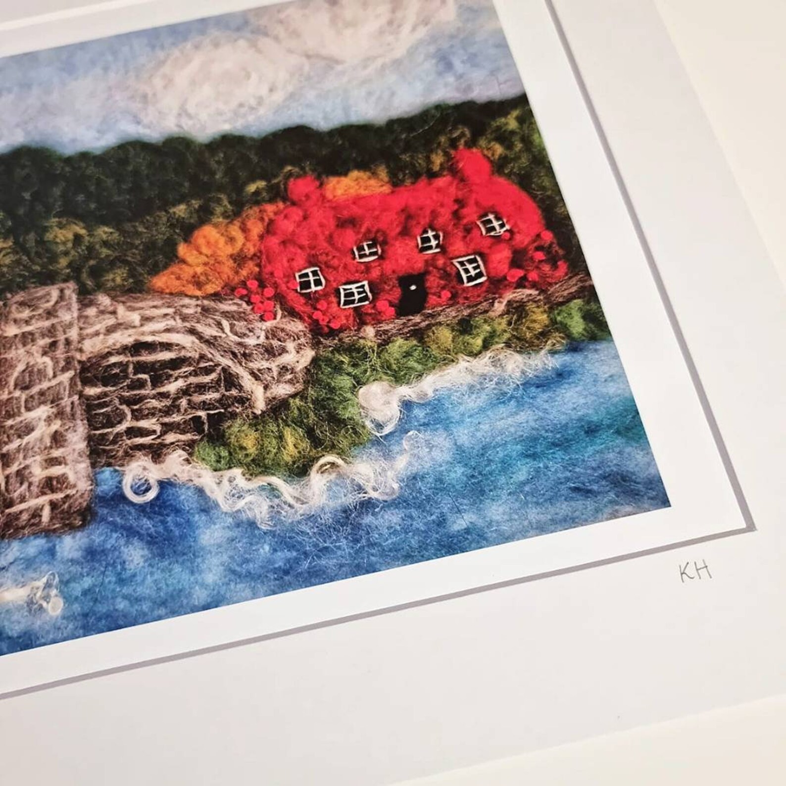 Tu Hwnt I'r Bont A4 Art Print in Mount, Felted Wool Print - Etsy UK