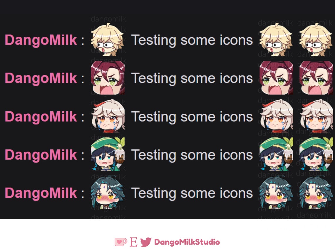 Twitch Emotes Genshin Impact Anemo Boys Emote Pack - Etsy