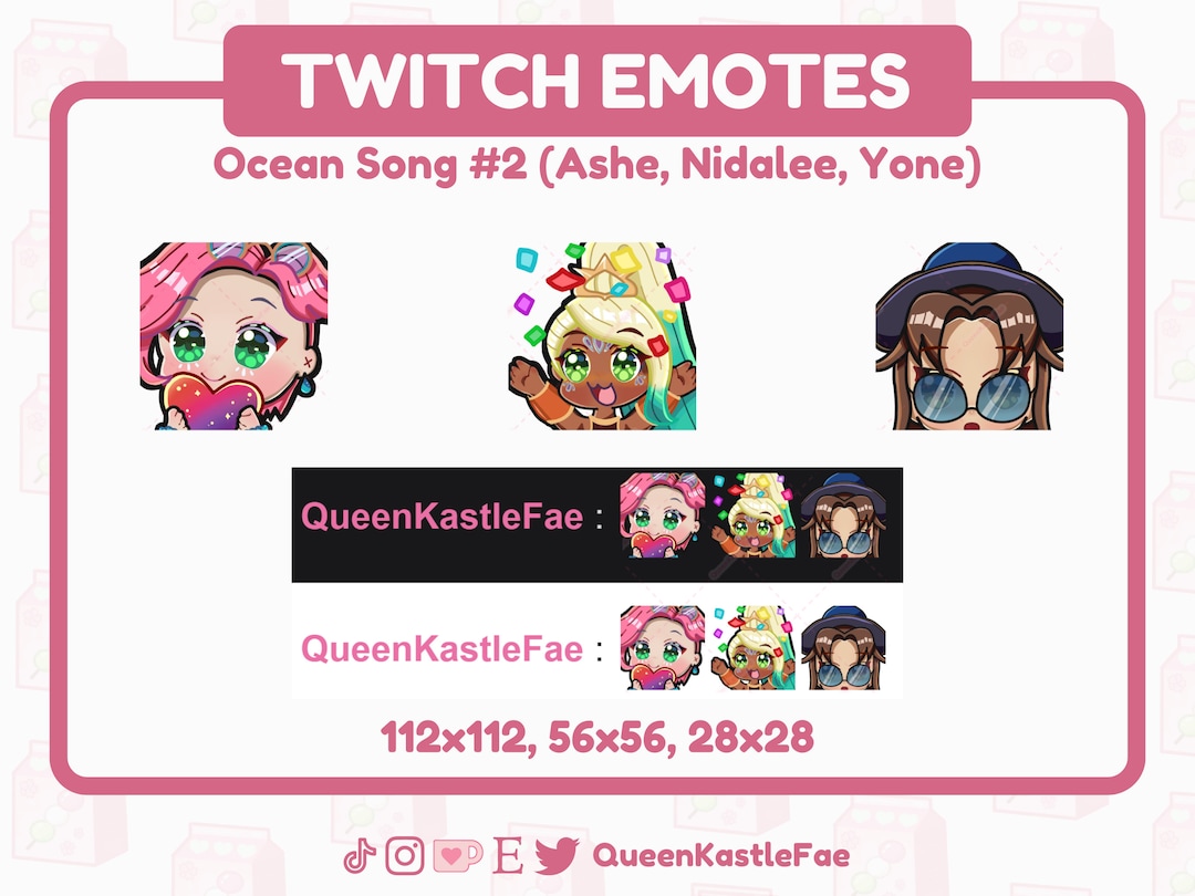 Twitch Emotes | League of Legends Ocean Song Emote Pack for Twitch ...