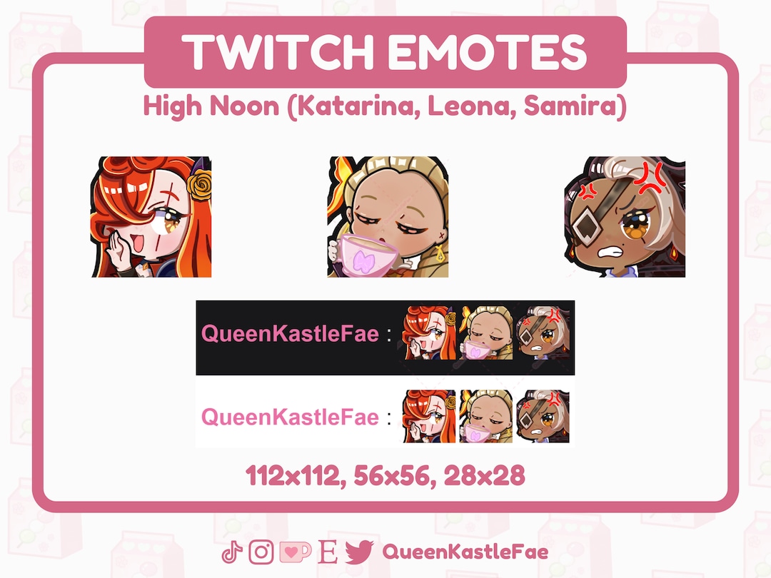 Twitch Emotes | League of Legends High Noon Girls Emote Pack Twitch ...