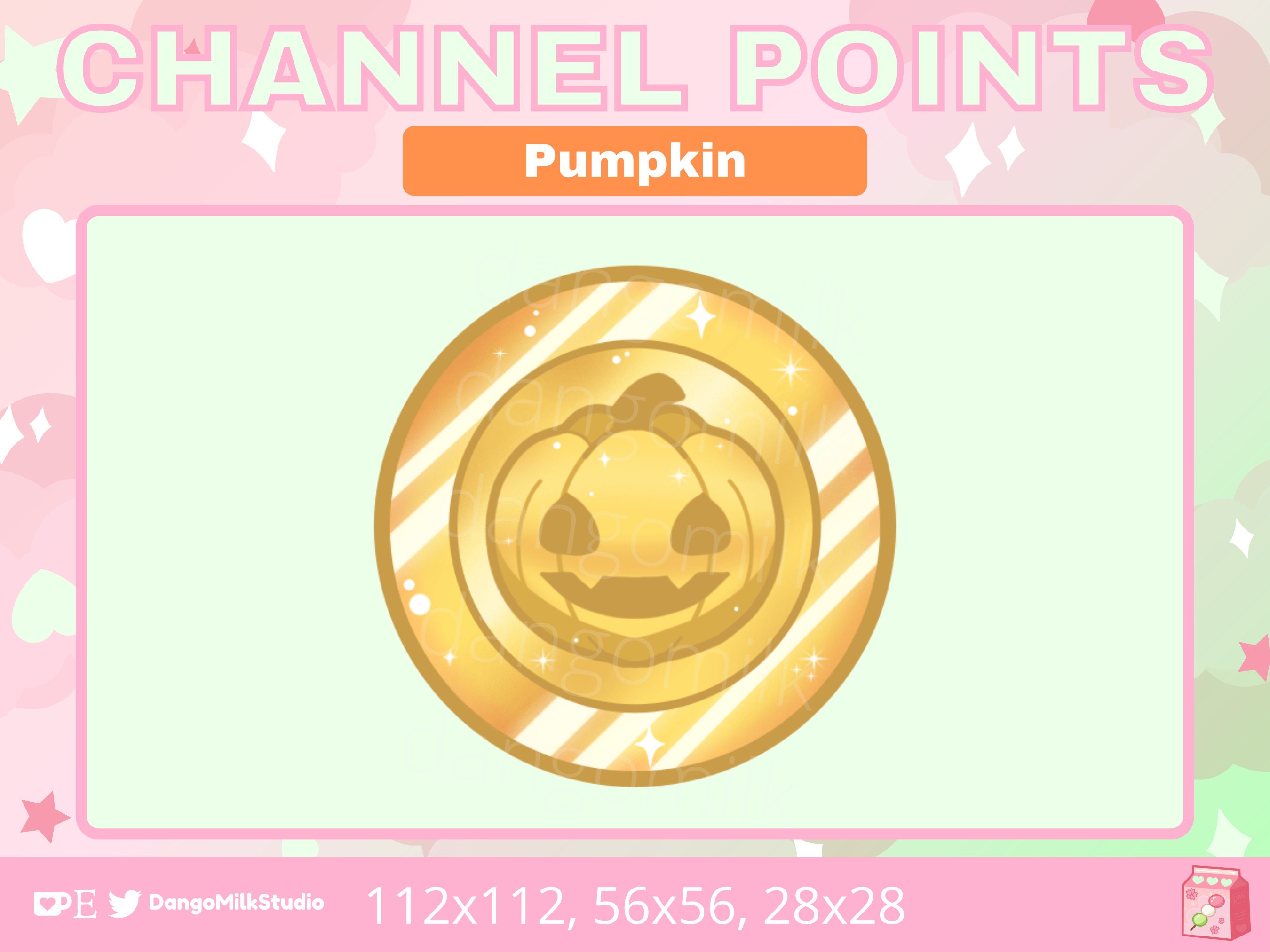 Twitch Channel Points Pumpkin Coin Halloween - Etsy