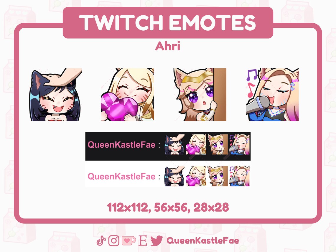 Twitch Emotes | League of Legends Ahri Emote Pack Twitch/discord ...