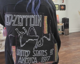Led Zeppelin Jean Jacket - Etsy