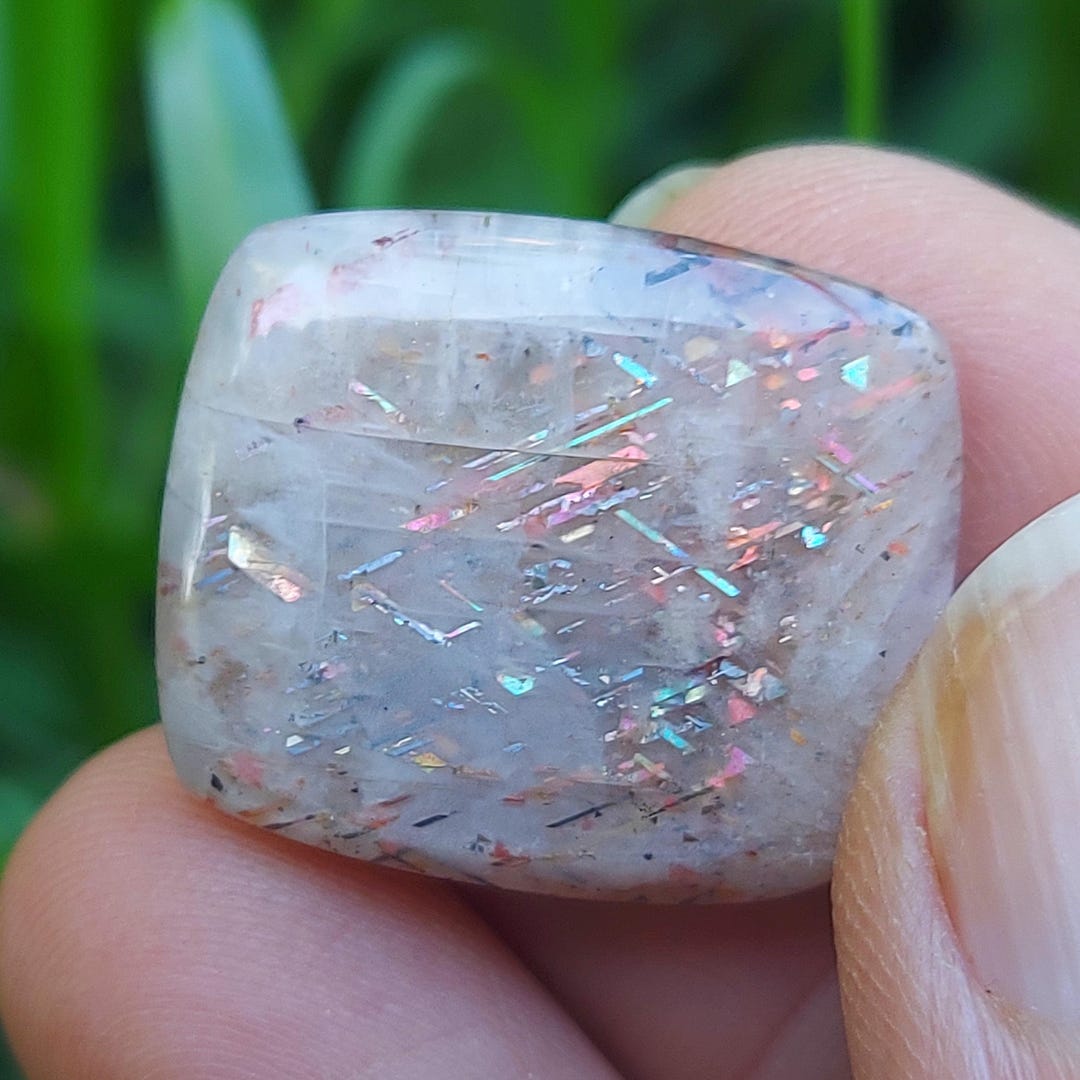 Rare Australian Rainbow Lattice Sunstone Moonstone Cabochon With Record ...