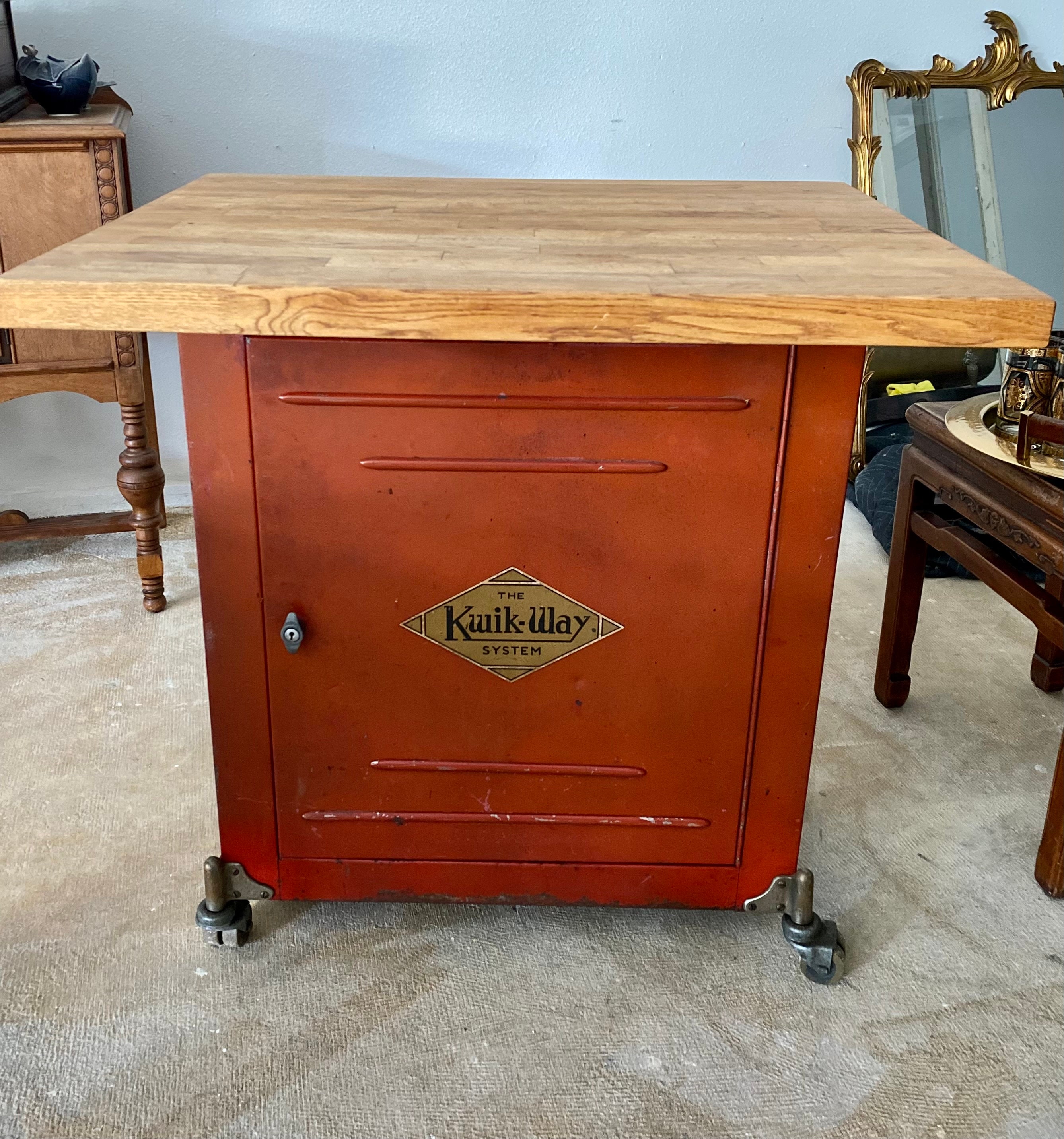 The KWIK WAY System Repurposed 1940's Industrial Rolling Valve Cabinet ...