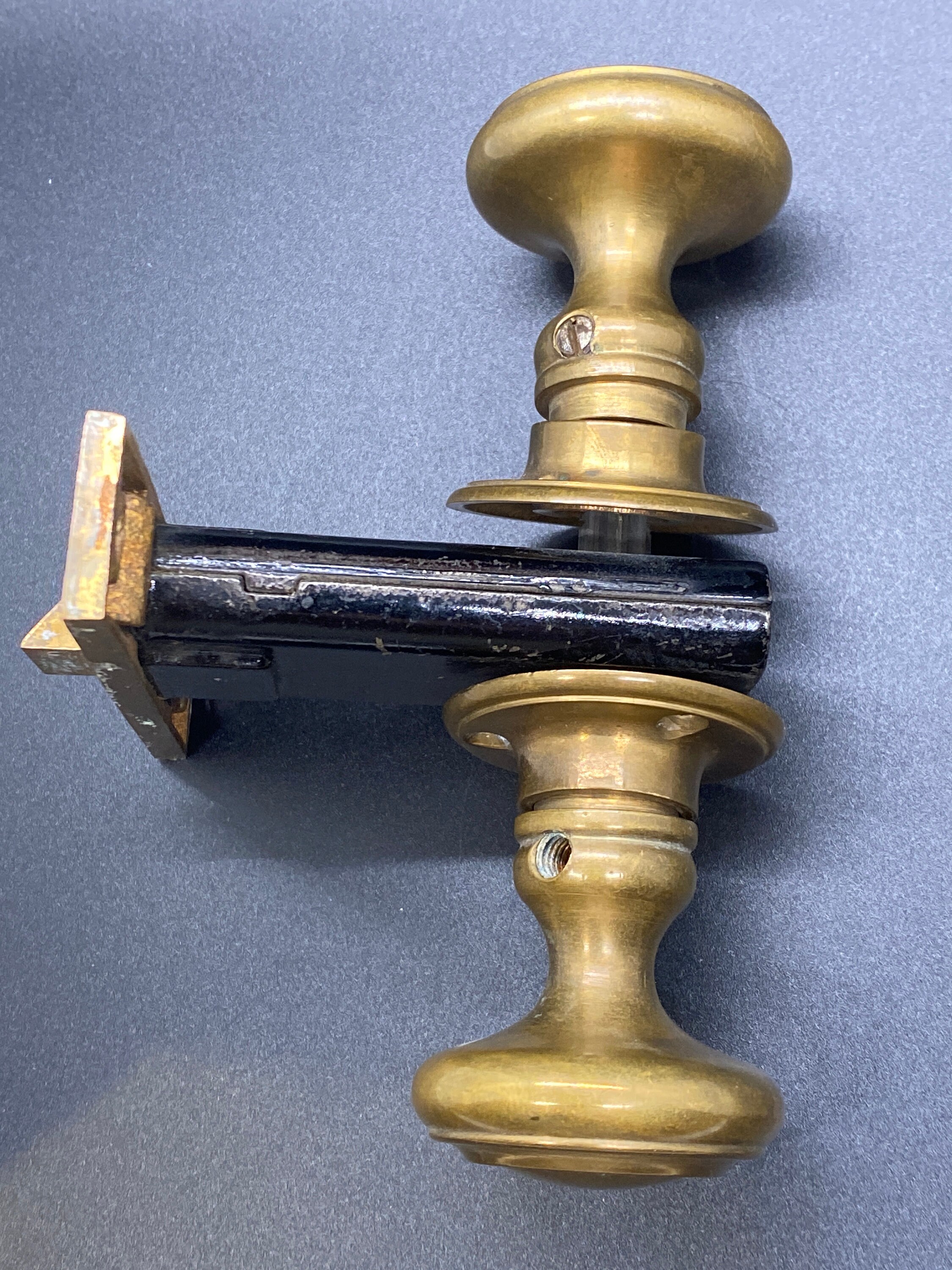 Vintage Classic Colonial Style Brass Door Knob Set - Etsy