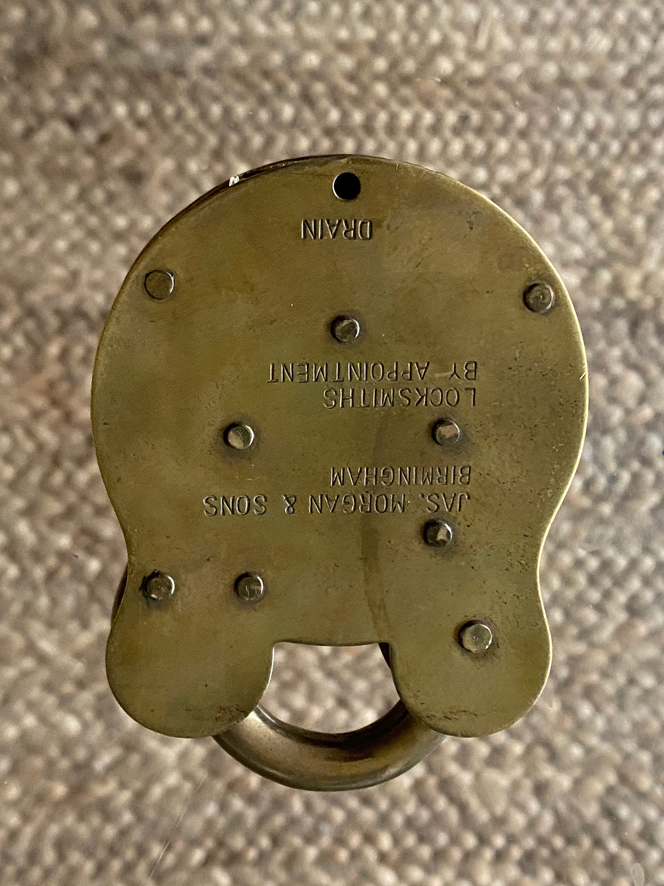 Solid Brass Old English JAS Morgan and Sons Padlock W Key 4 Lever - Etsy