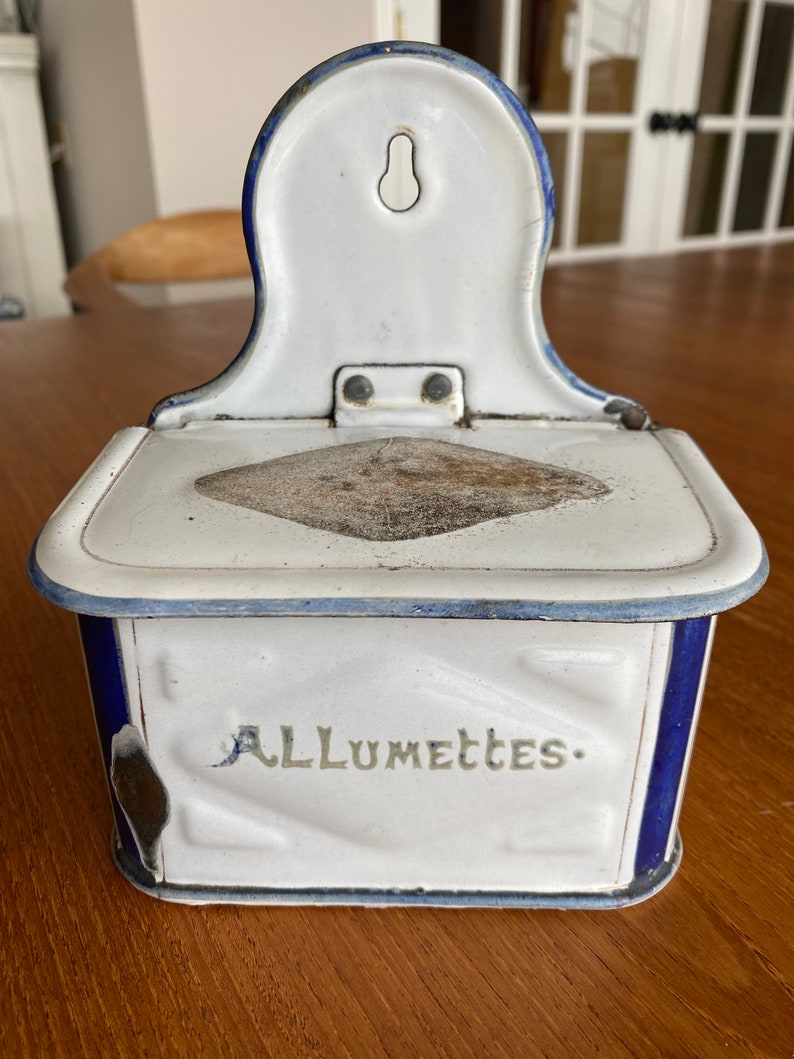 Allumettes French Enamel Box Antique - Etsy