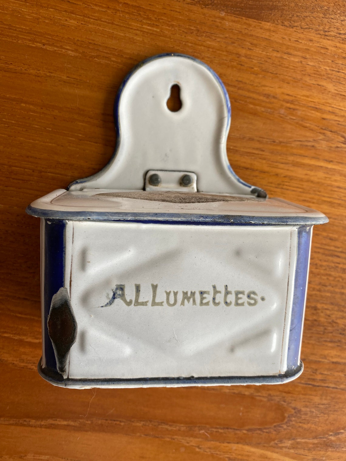 Allumettes French Enamel Box Antique - Etsy