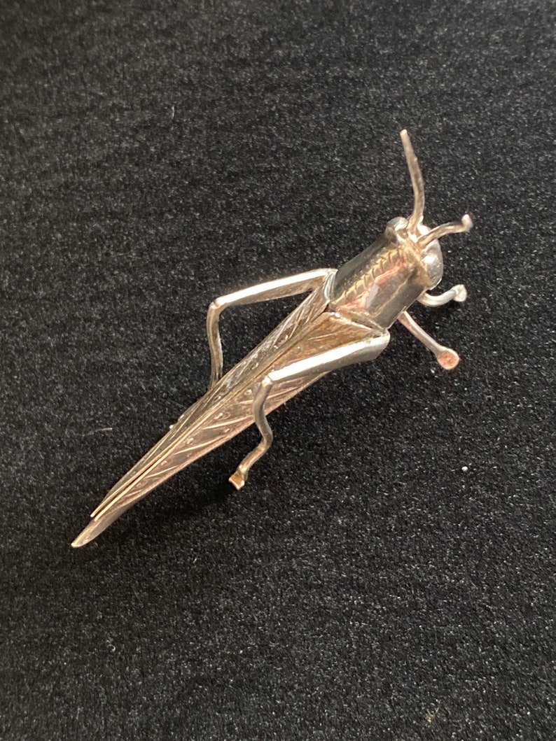 Handmade Artisan Sterling Silver Cricket Lotus Brooch Vintage - Etsy