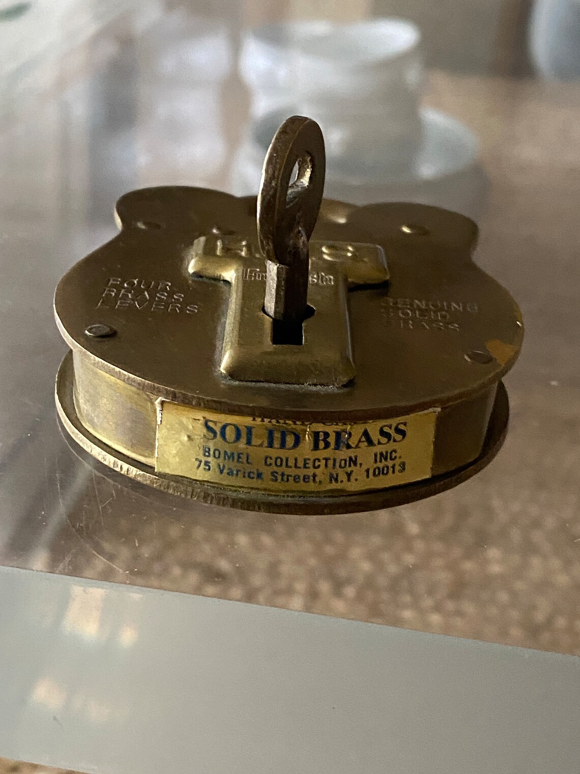 Solid Brass Old English JAS Morgan and Sons Padlock W Key 4 Lever - Etsy