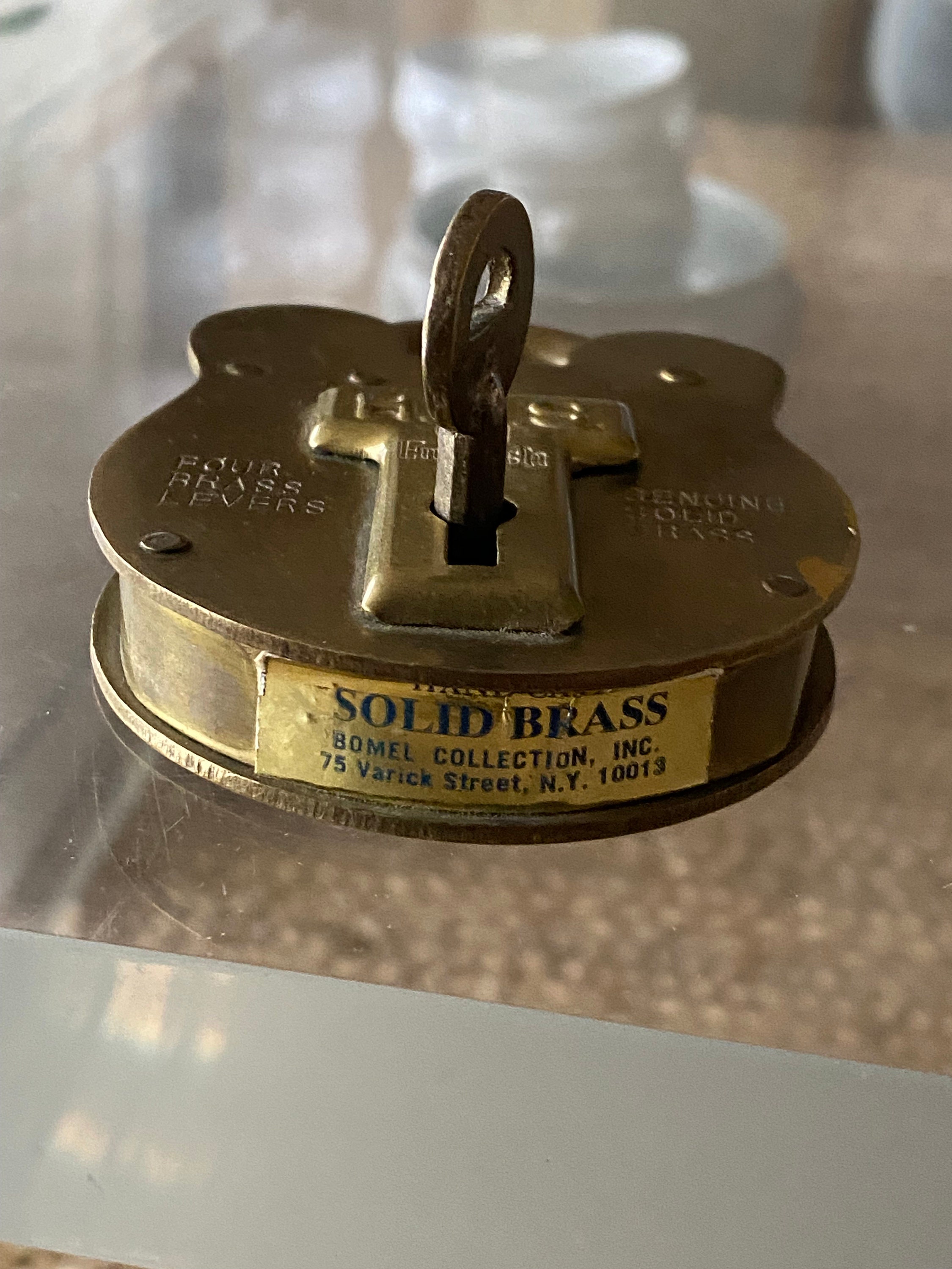 Solid Brass Old English JAS Morgan and Sons Padlock W Key 4 Lever - Etsy