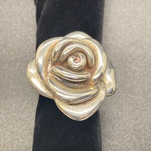 Vintage Sterling Silver Rose Ring Lost Wax Cast - Etsy