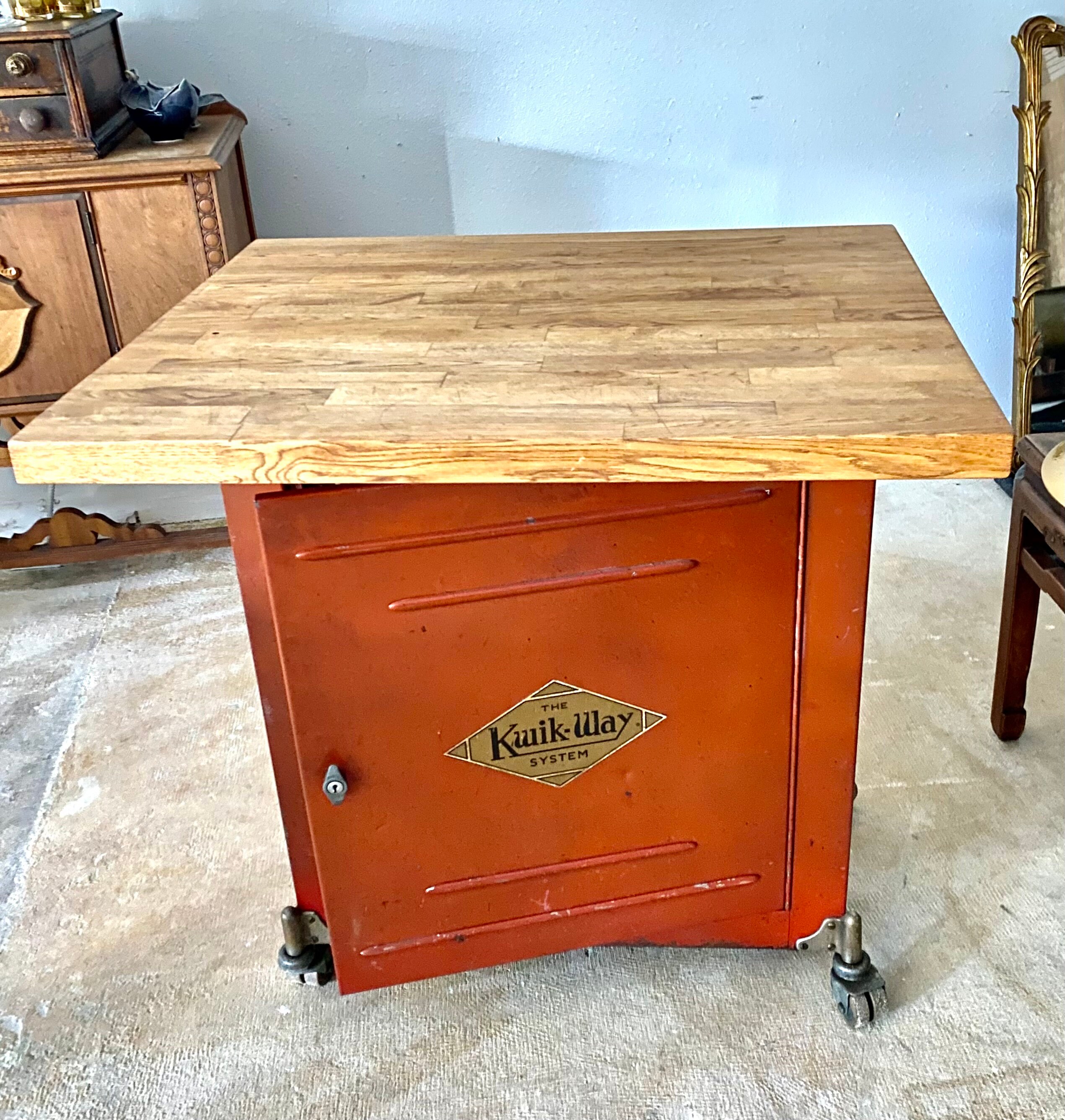 The KWIK WAY System Repurposed 1940's Industrial Rolling Valve Cabinet ...