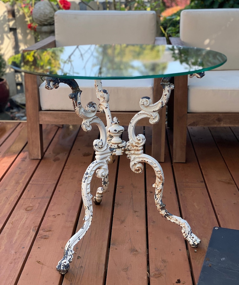 Antique Cast Iron Ornate Table Base French Farm - Etsy