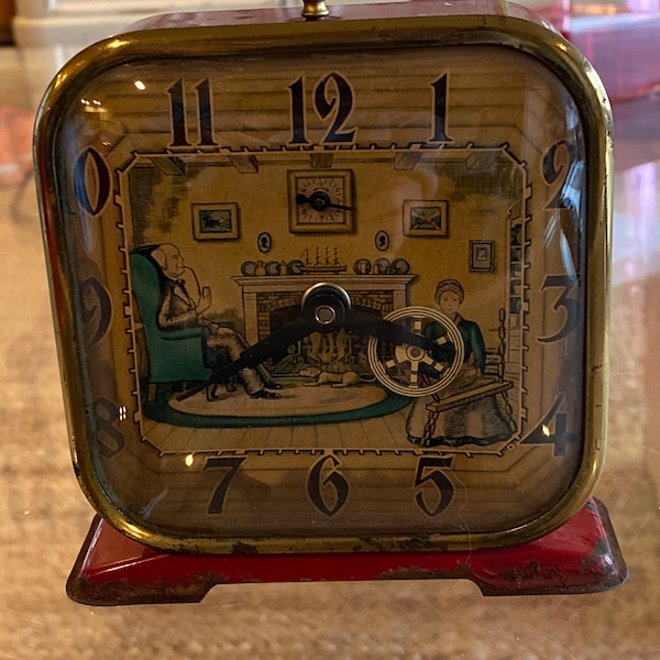 Vintage Animated Clock - Etsy