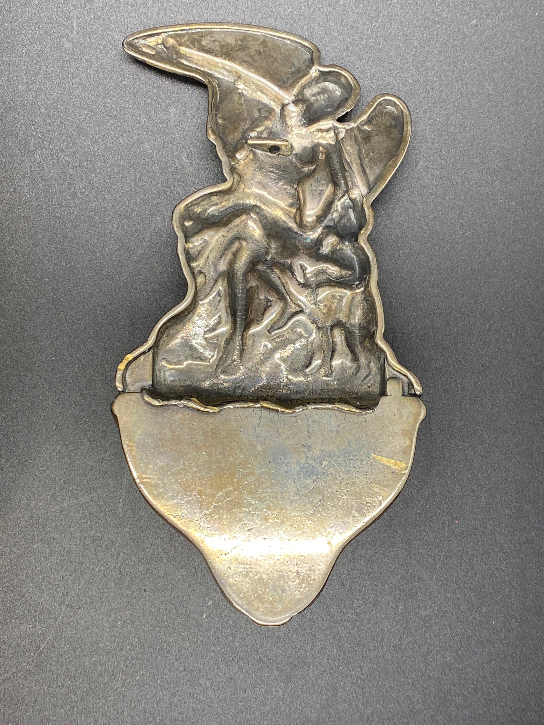 Antique Religious French Holy Water Font Silver Metal - Etsy
