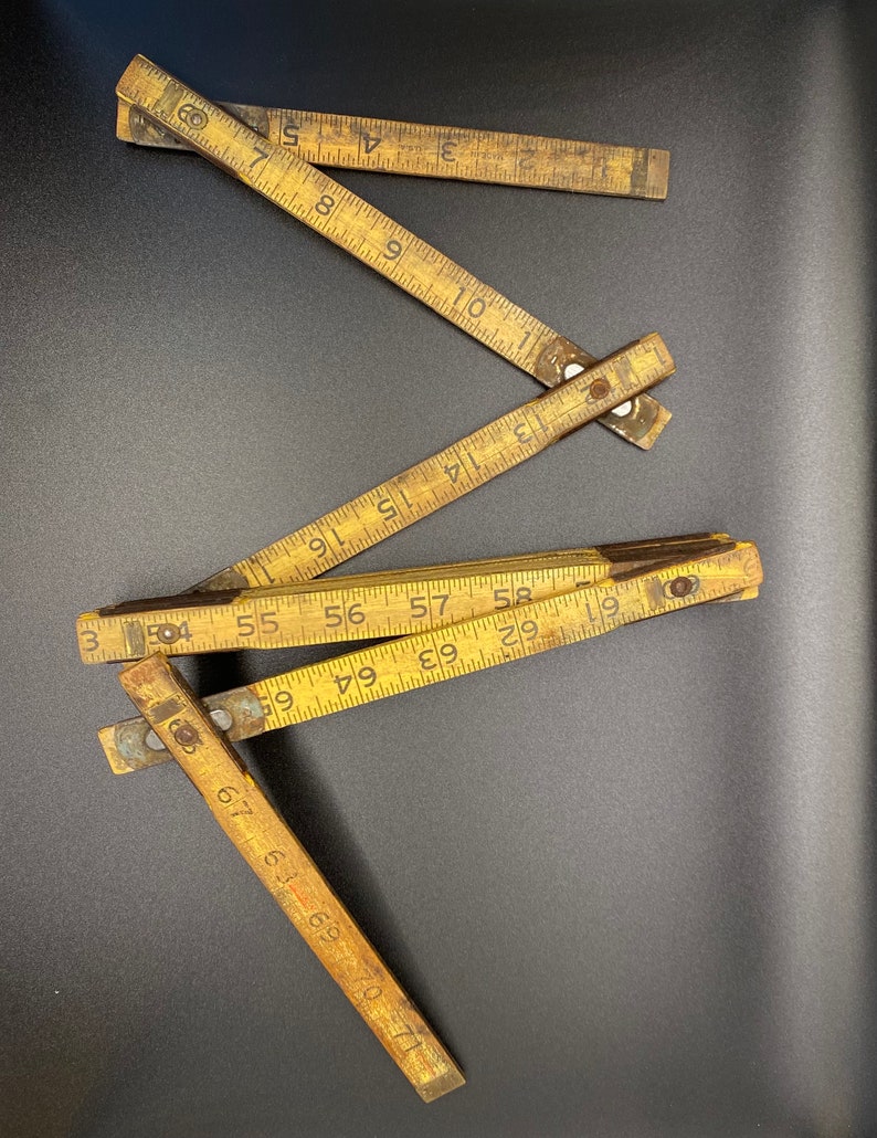 Vintage Tension Folding Ruler/yard Stick - Etsy