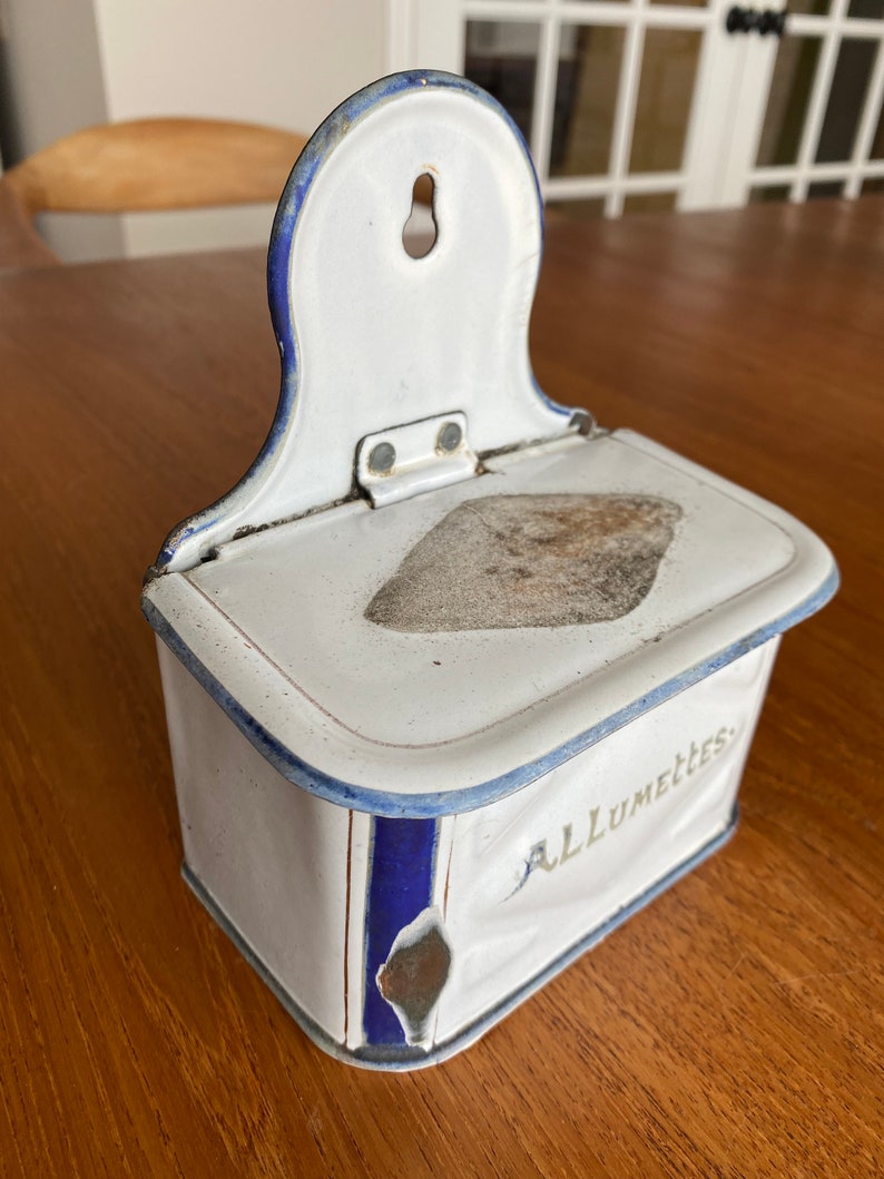 Allumettes French Enamel Box Antique - Etsy