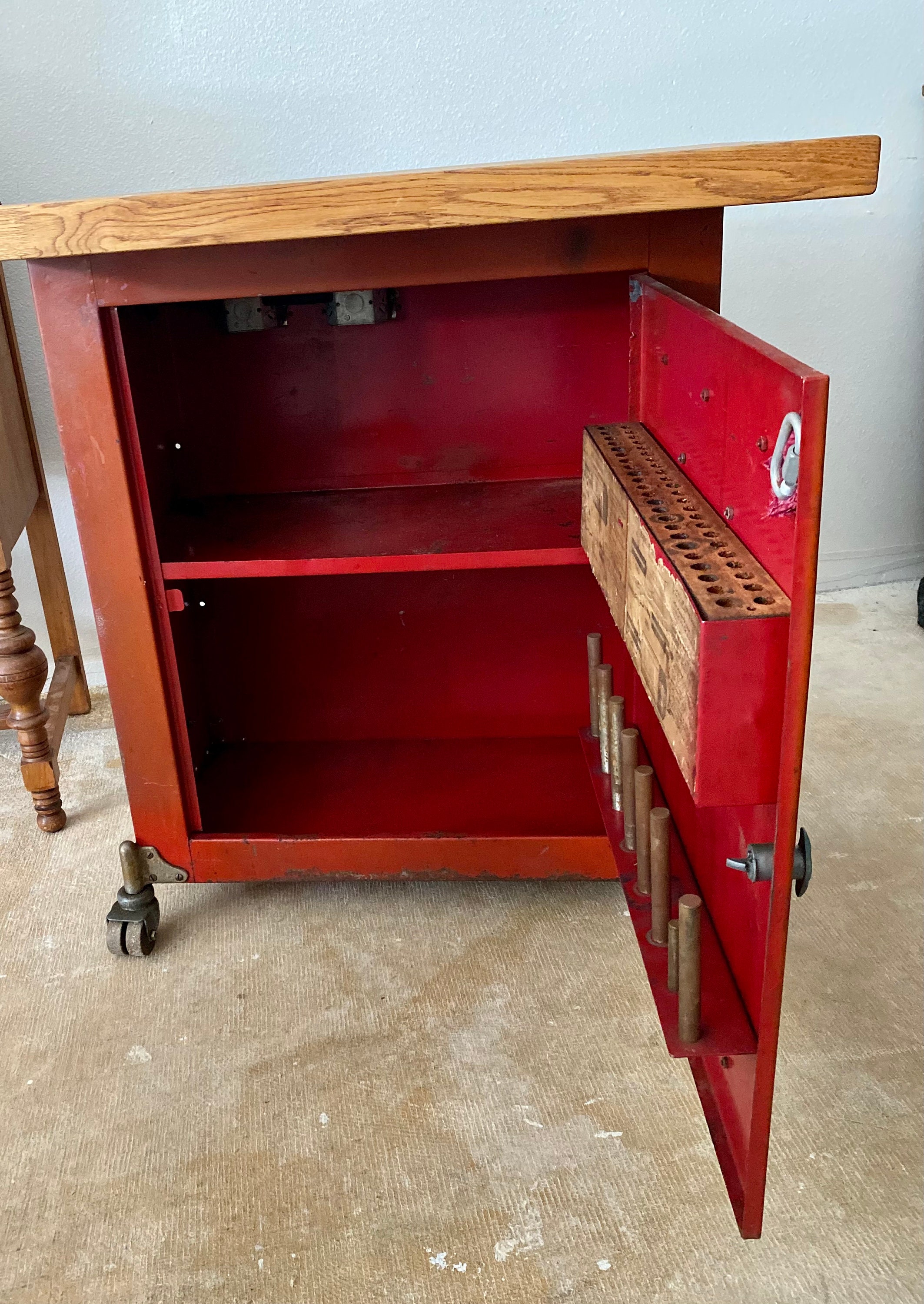 The KWIK WAY System Repurposed 1940's Industrial Rolling Valve Cabinet ...