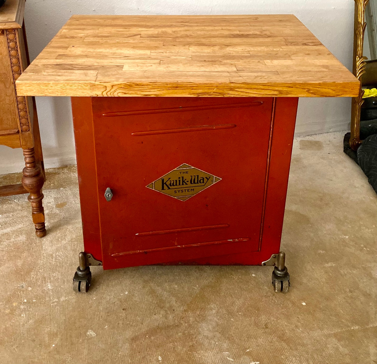 The KWIK WAY System Repurposed 1940's Industrial Rolling Valve Cabinet ...